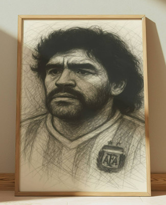 MARADONA DRAWING PRINT SKETCH 8" x 10" MARADONA ARGENTINA SOCCER PRINT ...