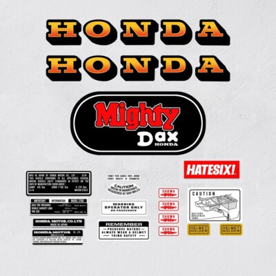 Sticker Decal Honda DAX ST90 ST 90 Mighty 1973 side cover tank | eBay