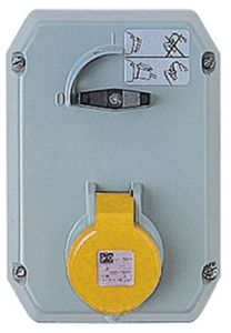 MK Commando 16A 110V Yellow Industrial Interlocked Switched Socket 3P+N ...