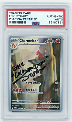 PSA Signed Eric Stuart Charmeleon SV 151 169/165 Holo Illustration Rare ...