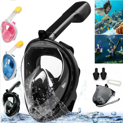 US Kids Adults Snorkel Scuba Full Face Mask Swimming Underwater Diving ...