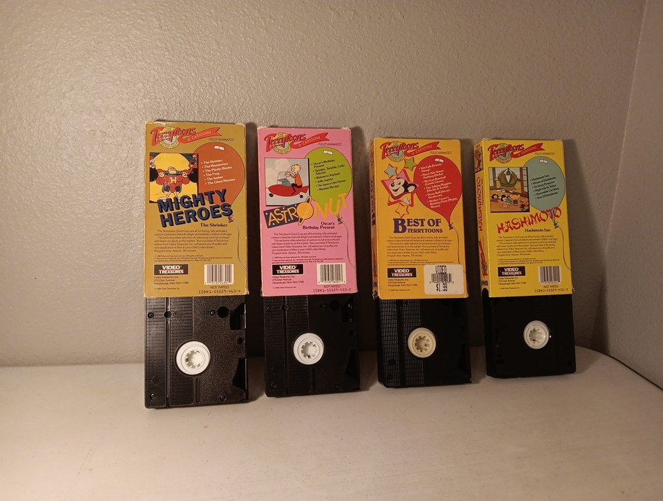 Terrytoons VHS Tape 1980s Video Treasures Cartoons Vintage Lot Of 4. | eBay