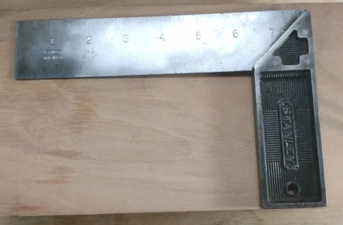 Vintage Stanley No. 1 All Metal 8" Tri-Square Carpentry Woodworking ...