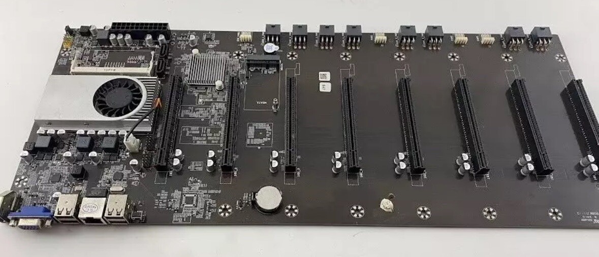 Riserless BTC-T37 Mining 4GB RAM Motherboard 8 GPU Bitcoin Crypto ...