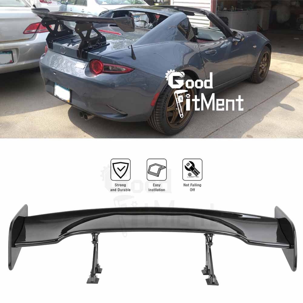 For Mazda Miata MX-5 46" GT Style Rear Trunk Spoiler Wing Matte Black ...