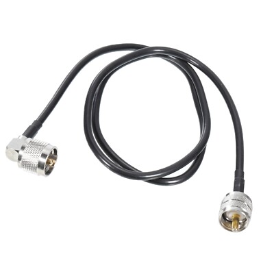 RG58 Coaxial Cables UHF Male to UHF Male Right Angle 3FT Black 1Pcs | eBay