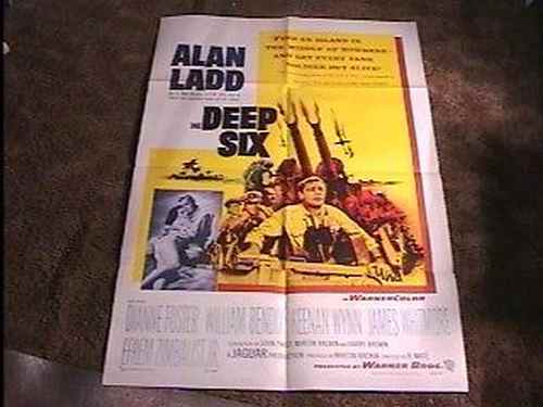 DEEP SIX MOVIE POSTER '64 ALAN LADD NAVAL | eBay