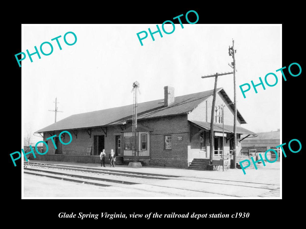 OLD LARGE HISTORIC PHOTO OF GLADE SPRING VIRGINIA RAILROAD DEPOT ...
