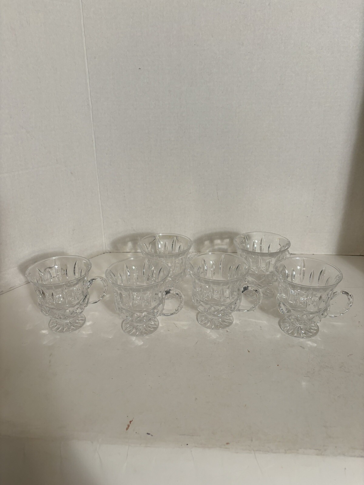 Gorham Crystal King Edward Punch Cups Lot of 6 w/Box Full Lead One ...