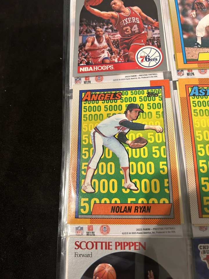 1990 Topps - Nolan Ryan 5000 Strikeout set (5 cards, Rangers error card ...