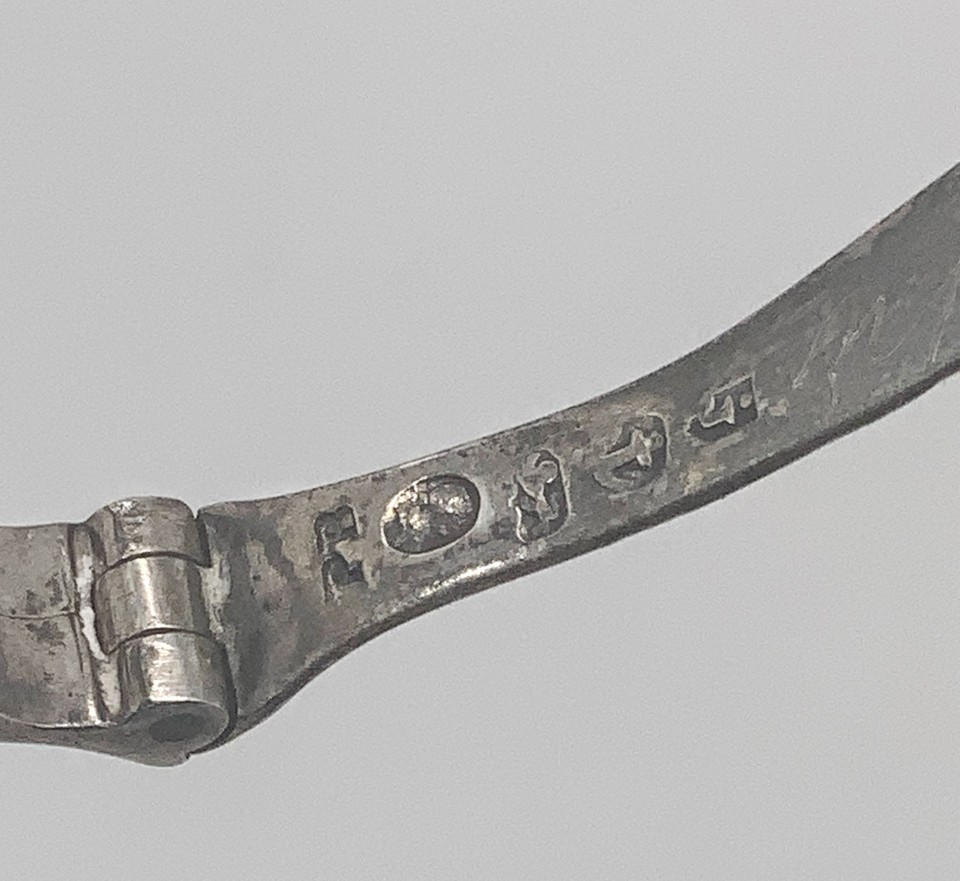 Antique early 19th century English Sterling silver spectacles Franklin ...