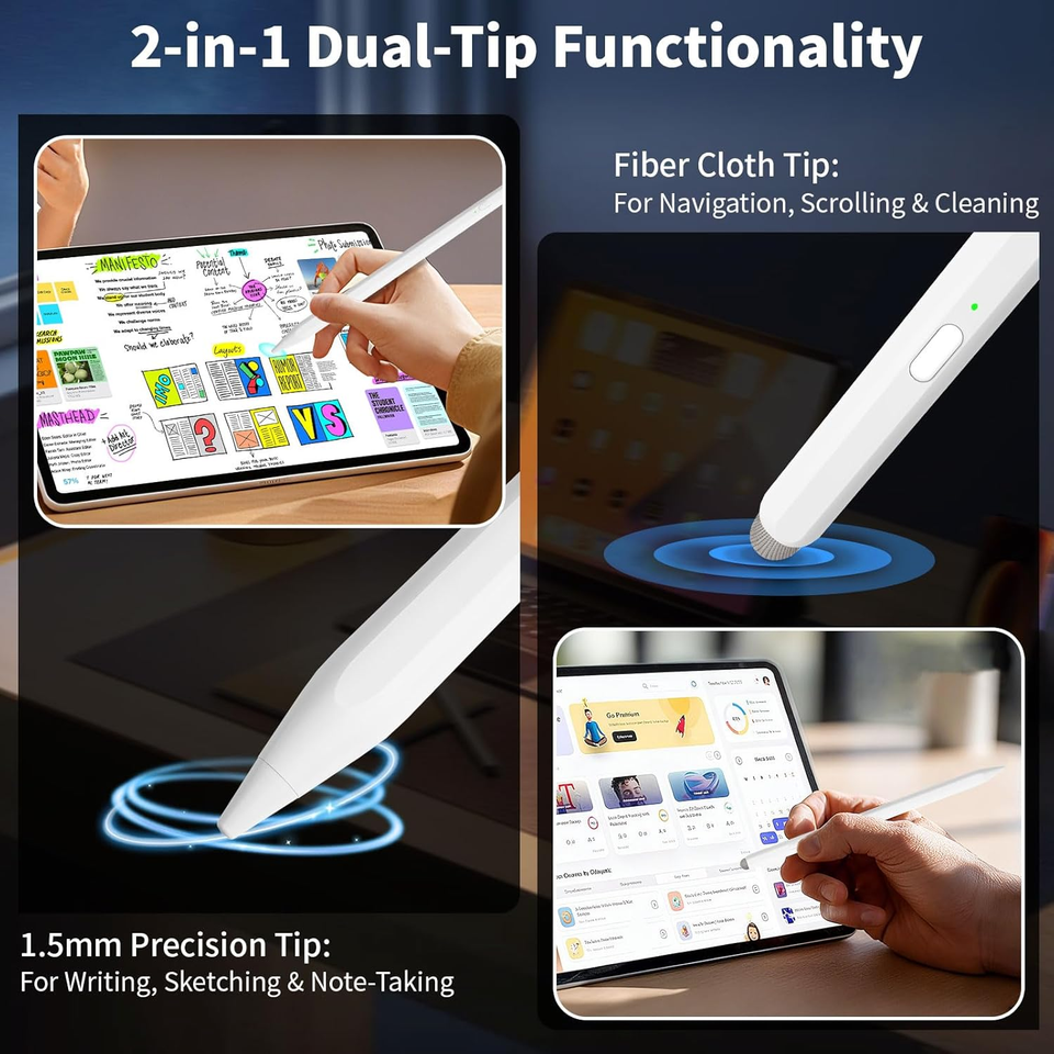 2-In-1 Stylus, Stylus Pen for Ipad, Stylus Pen for Touchscreen Suitable ...