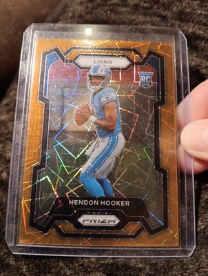 2023 Panini Prizm Hendon Hooker Orange Lazer RC Rookie Card #329 ...