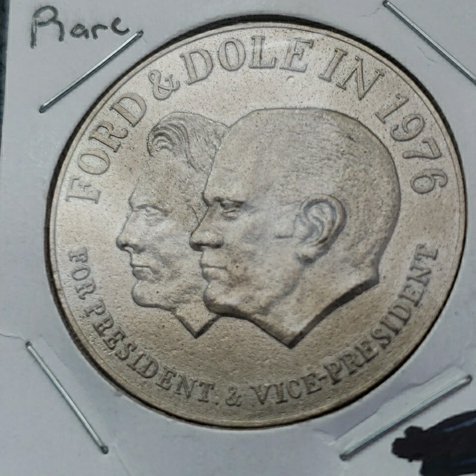 SUPER RARE- Ford & Dole 1976 Presidential Campaign Election Token Coin ...