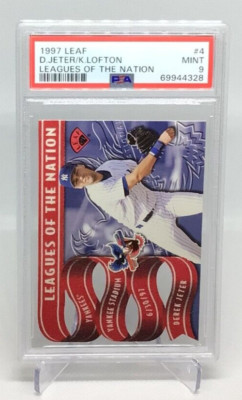 PSA 9 - 1997 Leaf - Leagues of the Nation - KENNY LOFTON/DEREK JETER ...