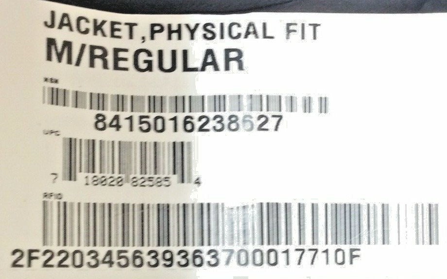 US ARMY APFU UNISEX JACKET BLACK & GOLD, M-R, 8415-01-623-8627, NEW ...