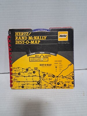Vintage Hertz/Rand McNally Dist-o-map | eBay
