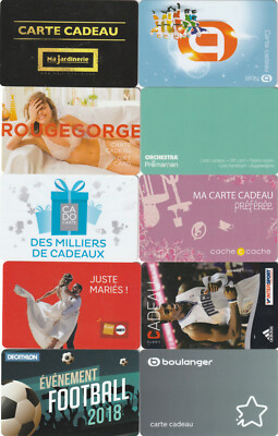 ## LOT n° 08 / 10 cartes cdx diverses ## Carte cadeau GIFT CARD ...