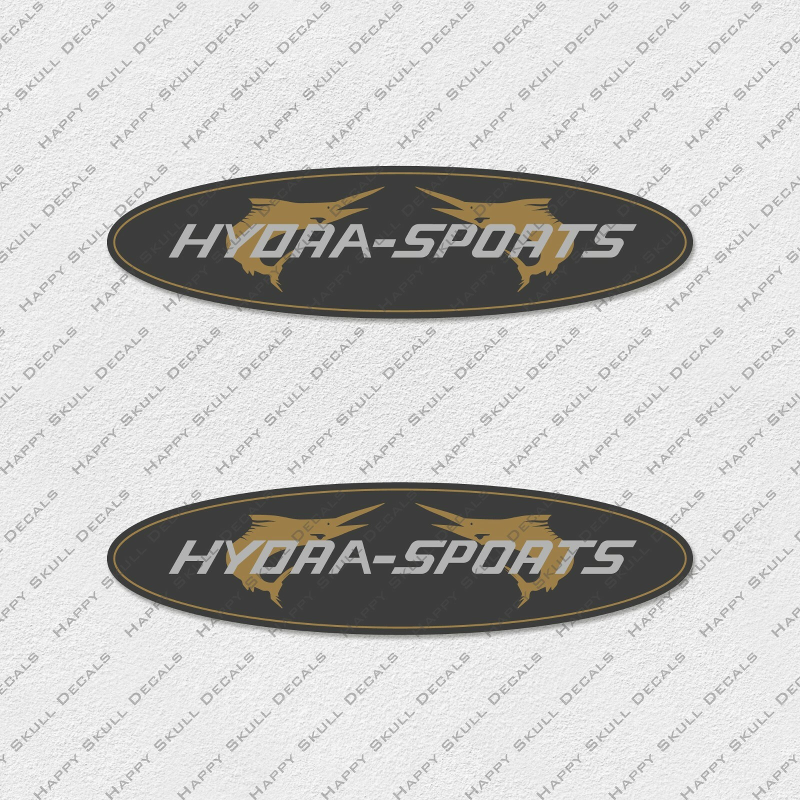 HYDRA SPORTS BOAT LOGO OVAL DECALS STICKERS Set of 2 6" LONG | eBay