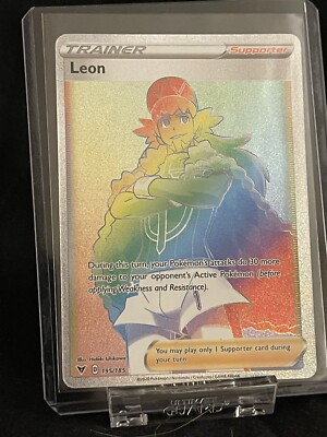 Leon 195/185 Secret Rare Rainbow Hyper Pokemon TCG Vivid Voltage 💥 | eBay