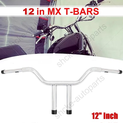 Handlebar 12" Rise Chrome MX-T Bar Fits For Harley Davidson Touring ...