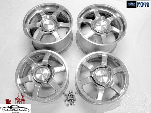 2005,2006 FORD GT GT40 SUPERCAR OEM BASE POLISHED WHEELS WITH CENTER ...
