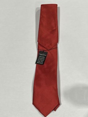 Mens Angelo Rossi Red Stripe Pattern Tie With Matching Pocket Square ...