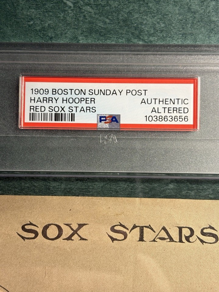 1909 Boston Sunday Post Harry Hooper PSA Authentic Altered Red Sox ...