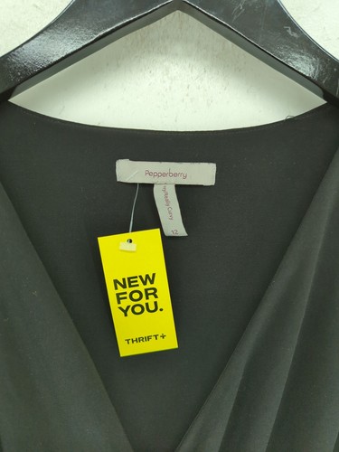 Pepperberry Women's Midi Dress UK 12 Black Polyester with Elastane A ...