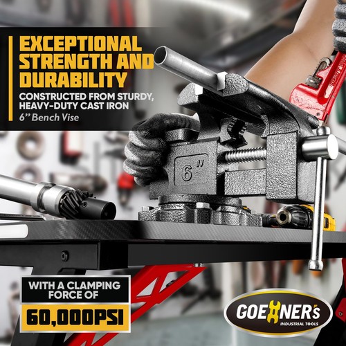 6-Inch Bench Vise Heavy duty Vice for Workbench, Utility Combination ...