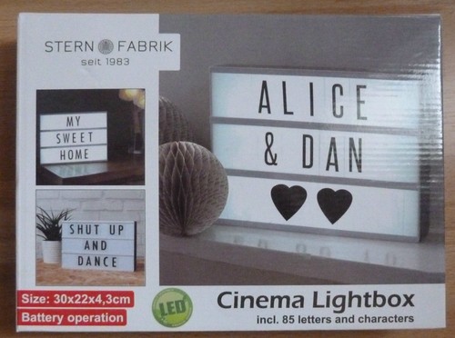 LED Cinema Lightbox With 85 Letters & Symbols Message Sign Board Brand ...