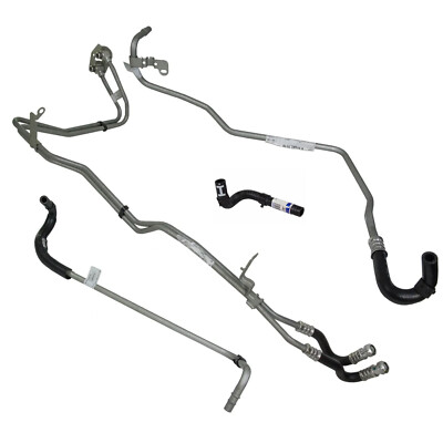 2011 Ford F150 5.0L OEM Trans Oil Cooler Inlet Outlet Pipe Hoses Line ...