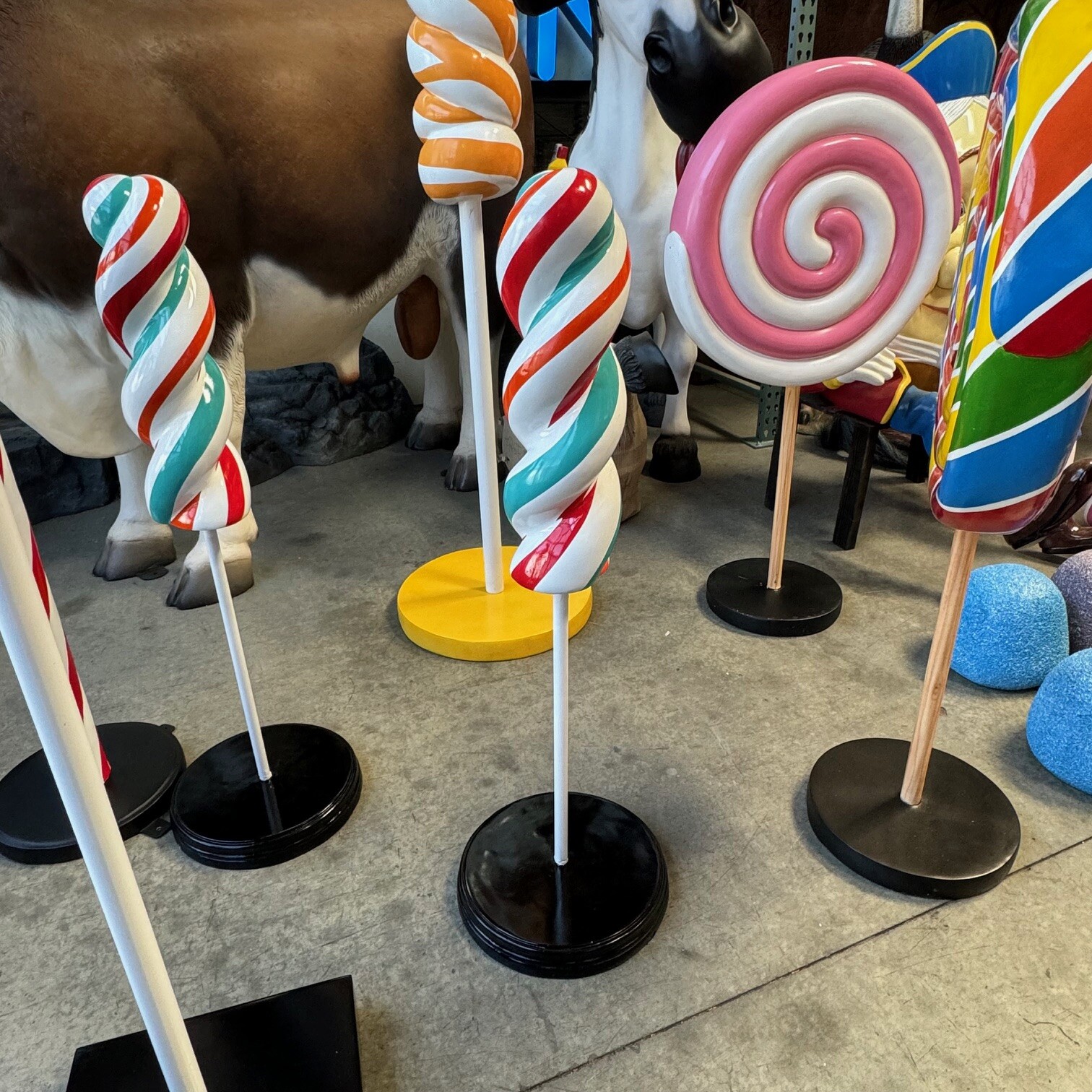 Unicorn Pop Lollipop Twist Over Sized Resin Statue Candy Theme Prop ...