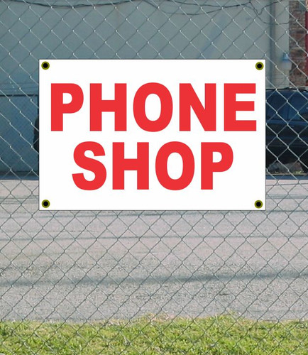 2x3 PHONE SHOP Red & White Banner Sign NEW Discount Size & Price FREE ...