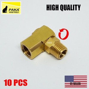 10 PCS 90 Degree Brass Swivel Fitting 1/4 Inch Female x 1/4 Inch NPT ...