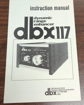 dbx 117 Dynamic Range Enhancer Instruction Manual | eBay
