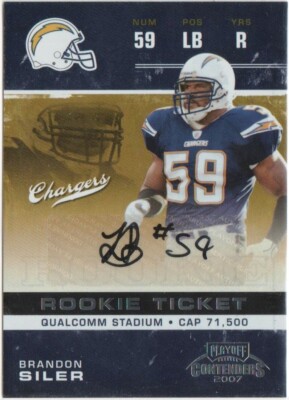 2007 PLAYOFF CONTENDERS ROOKIE TICKET AUTOGRAPHS BRANDON SILER RC | eBay