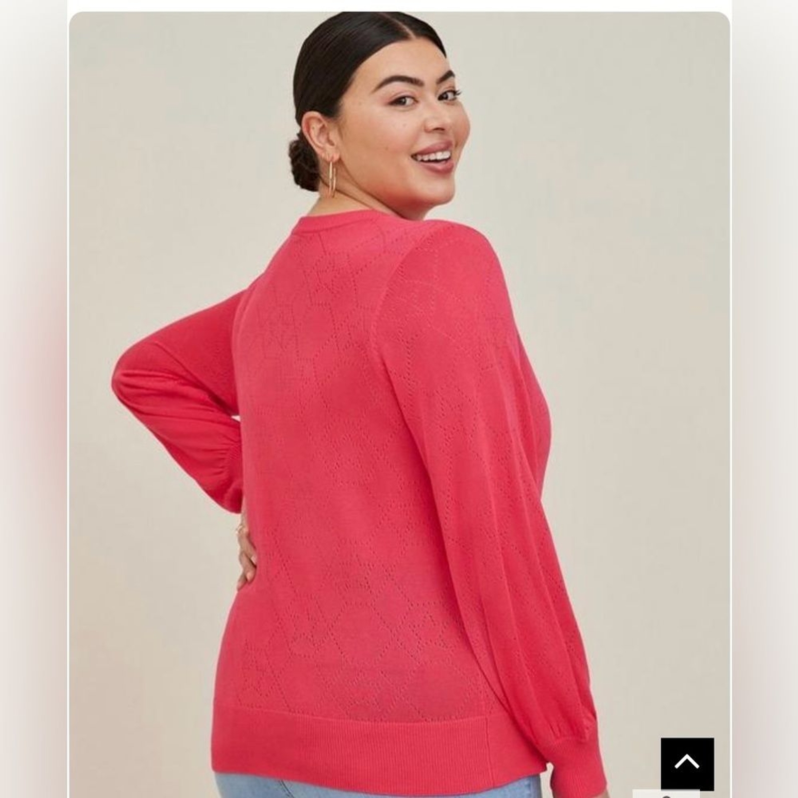 Torrid Pointelle Cardigan Sweater Pink Size 4 | eBay