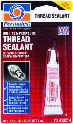 Permatex High Temperature Thread Sealant 6 ml Tube 59214 | eBay