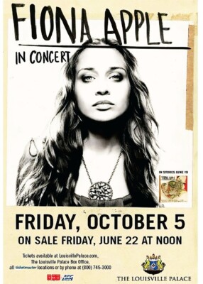2012 FIONA APPLE CONCERT POSTER WALL ART PRINT SIZE 11X17in LOUISVILLE ...