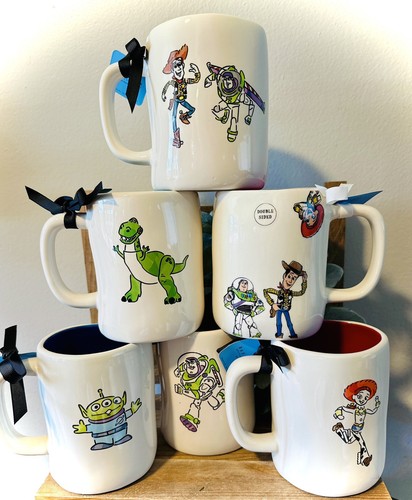 New (6) SET Rae Dunn Howdy Partner Nervous Rex Buzz Pixar Toy Story Mug Set | eBay