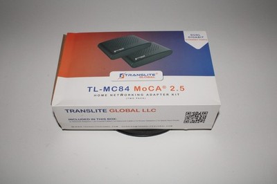 TL-MC84, TRANSLITE GLOBAL LLC MoCA 2.5 Ethernet over coaxial adapter ...