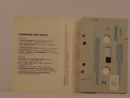 ZYGMUNT JANKOWSKI HAMMOND POP PARTY (67) 10 Track Audio Cassette ...
