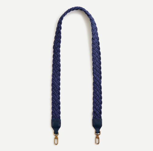 NWT J. Crew Nautical Braided-Rope Bag Strap - Navy | eBay