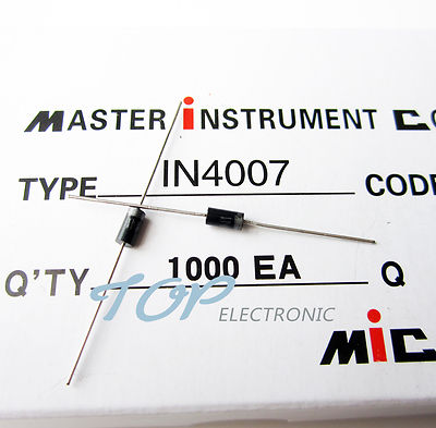 100PCS 1A 1000V Diode 1N4007 IN4007 DO-41 Rectifie Diodes | eBay