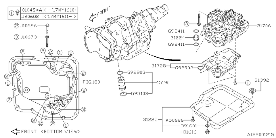 Lineartronic TR690 CVT Complete Valve Body For Subaru w/ White ...