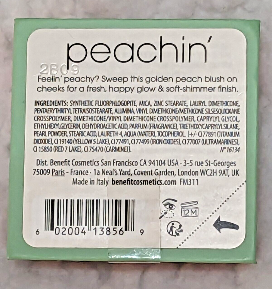 Benefit Peachin’ Golden Peach Blush Mini .08oz NWOB | eBay