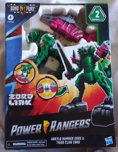 Power Rangers Dino Fury Ankylo Hammer & Tiger Claw Zord Linx Figure ...