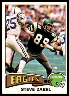 1975 Topps Football Card Steve Zabel Philadelphia Eagles #28 EX-MT+ | eBay