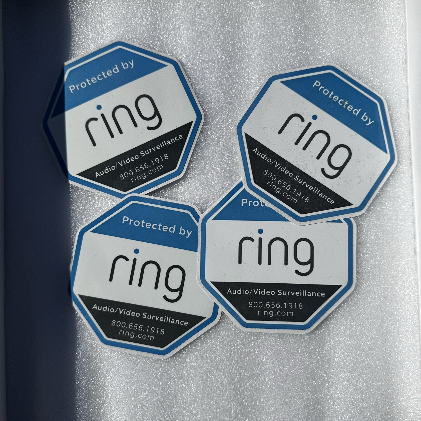 RING SOLAR SECURITY SIGN WEATHER RESISTENT, INCLUDES STAKE Stickers NEW ...